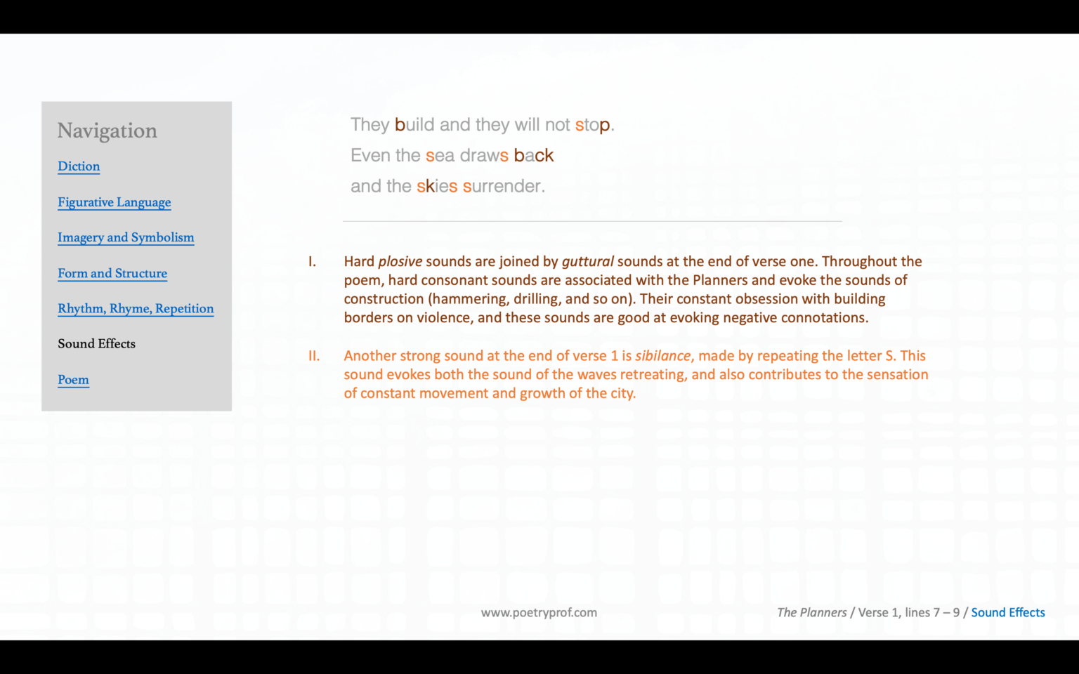 The Planners – Poetry Prof