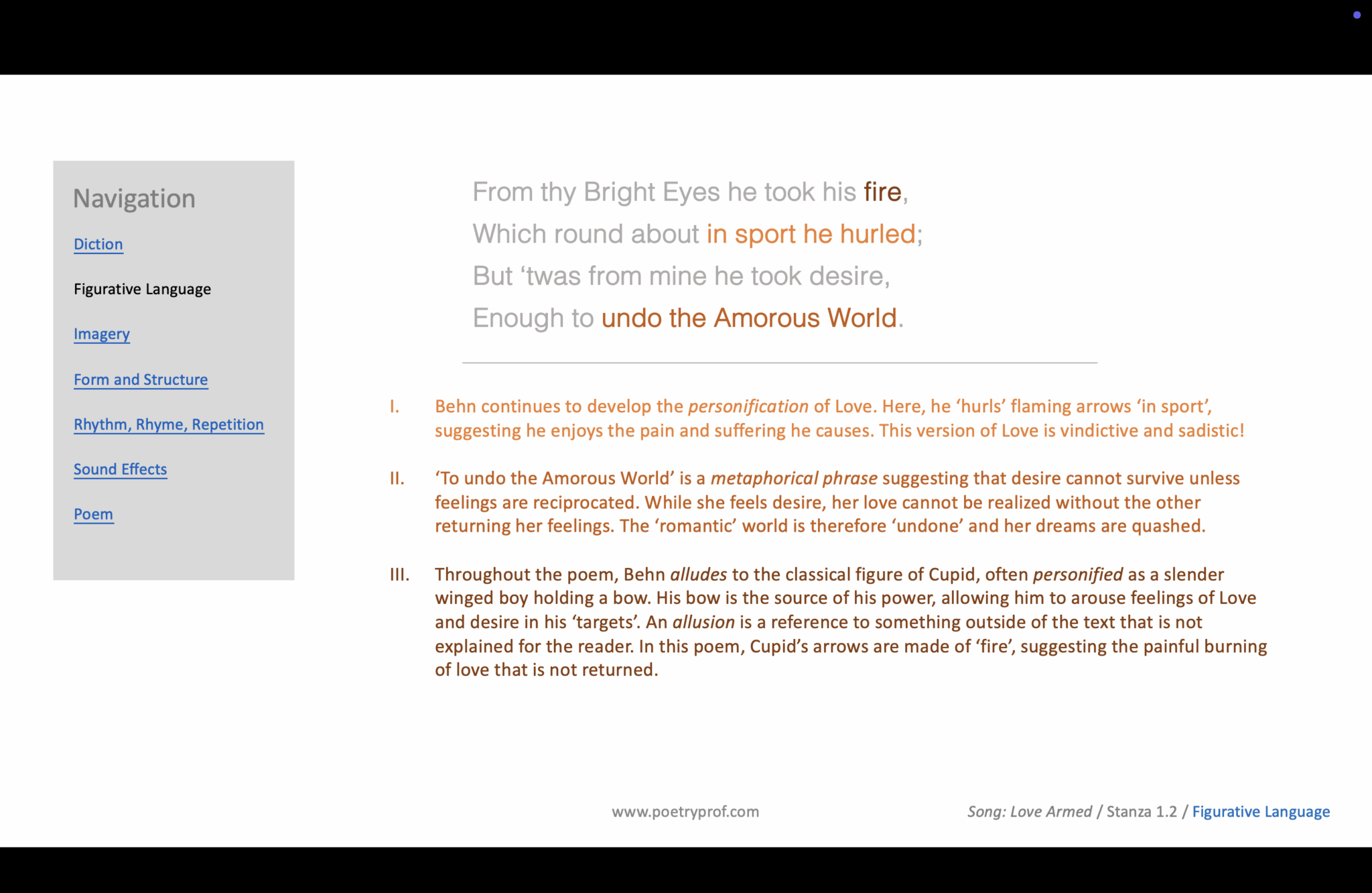 Song: Love Armed – Poetry Prof