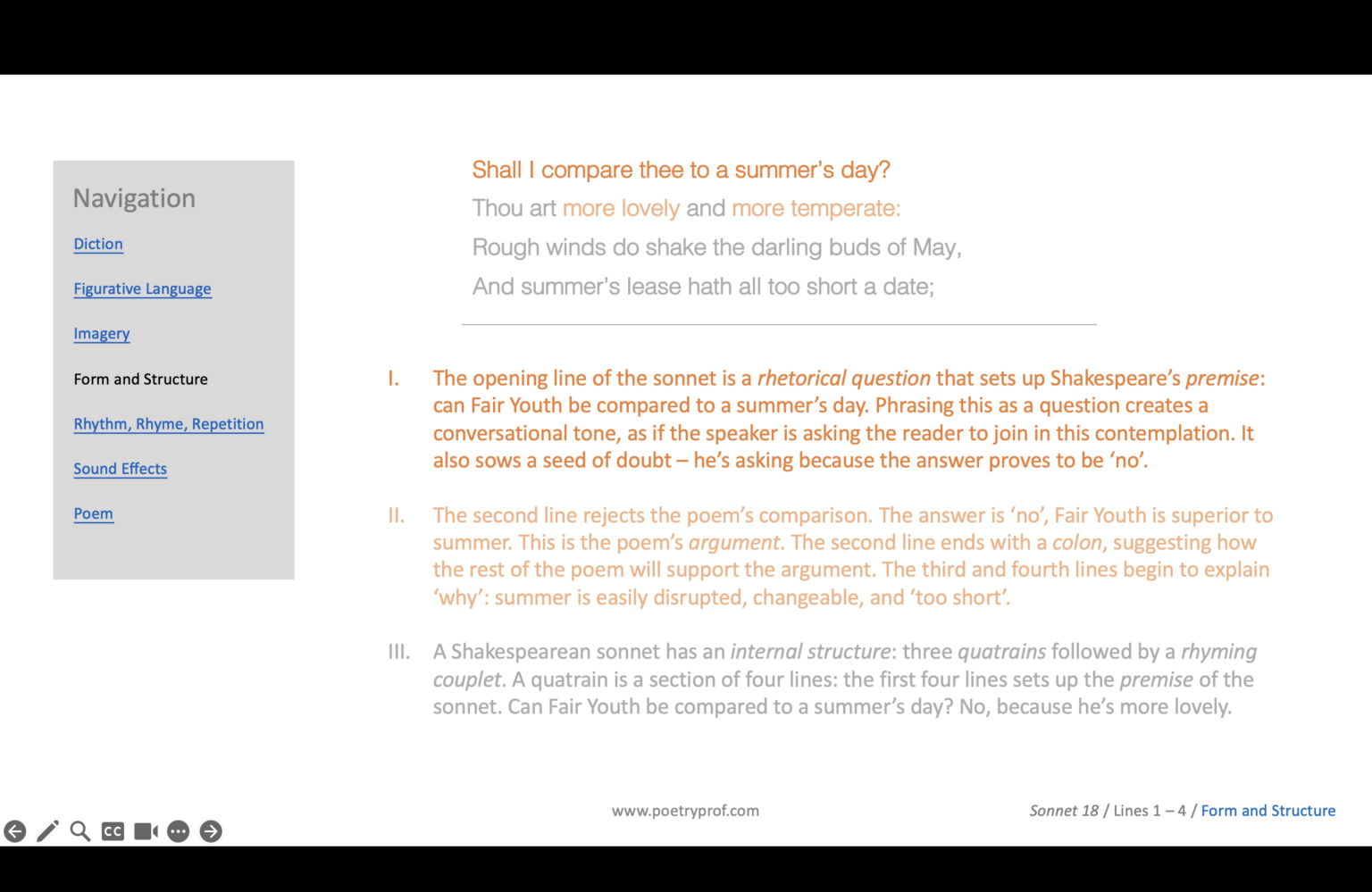 Sonnet 18 – Poetry Prof